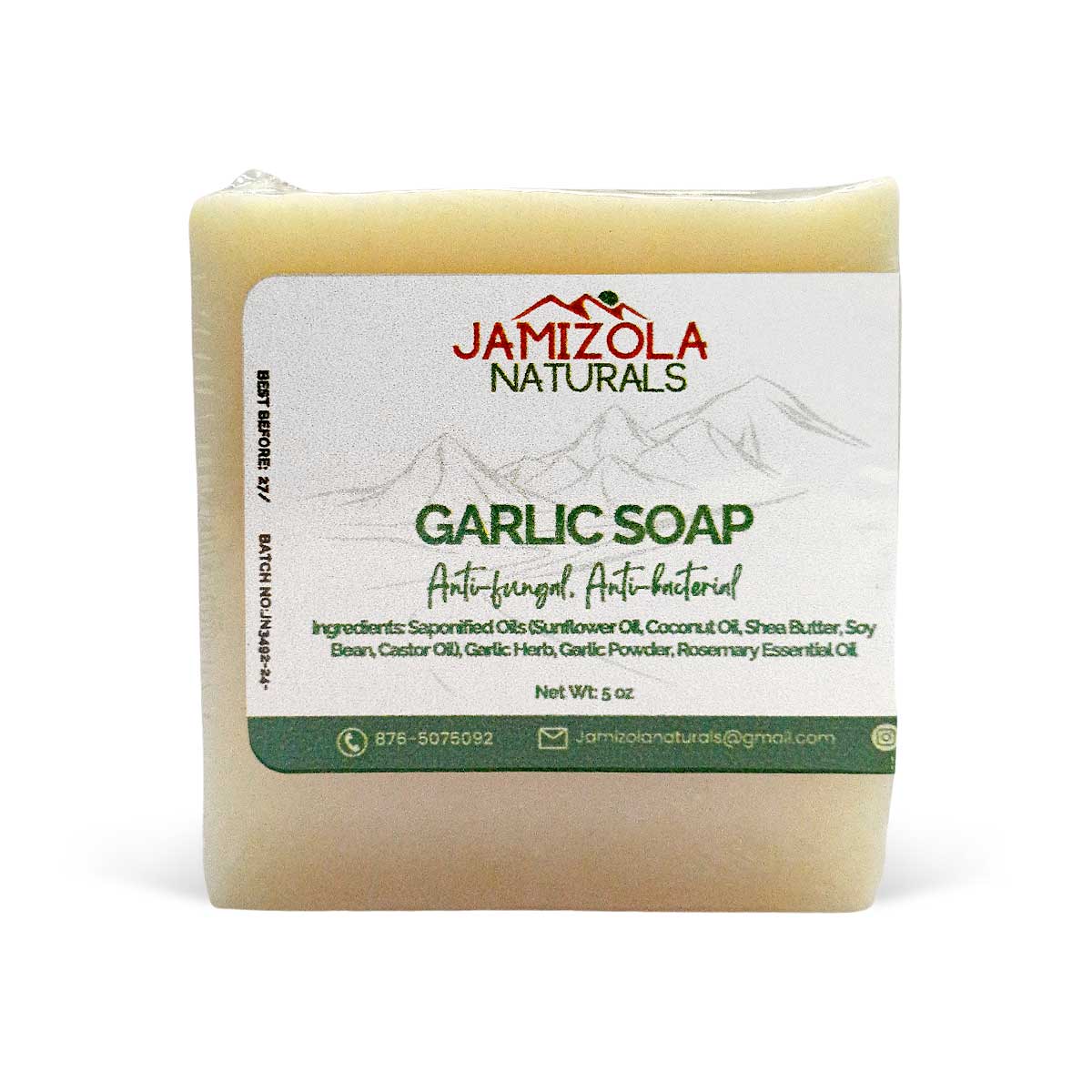 Jamizola Naturals Garlic Soap, 5oz | Caribshopper