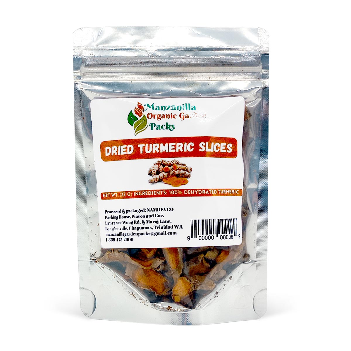 Manzanilla Garden Packs Dried Turmeric Slices, 30g (3 Pack) | Caribshopper