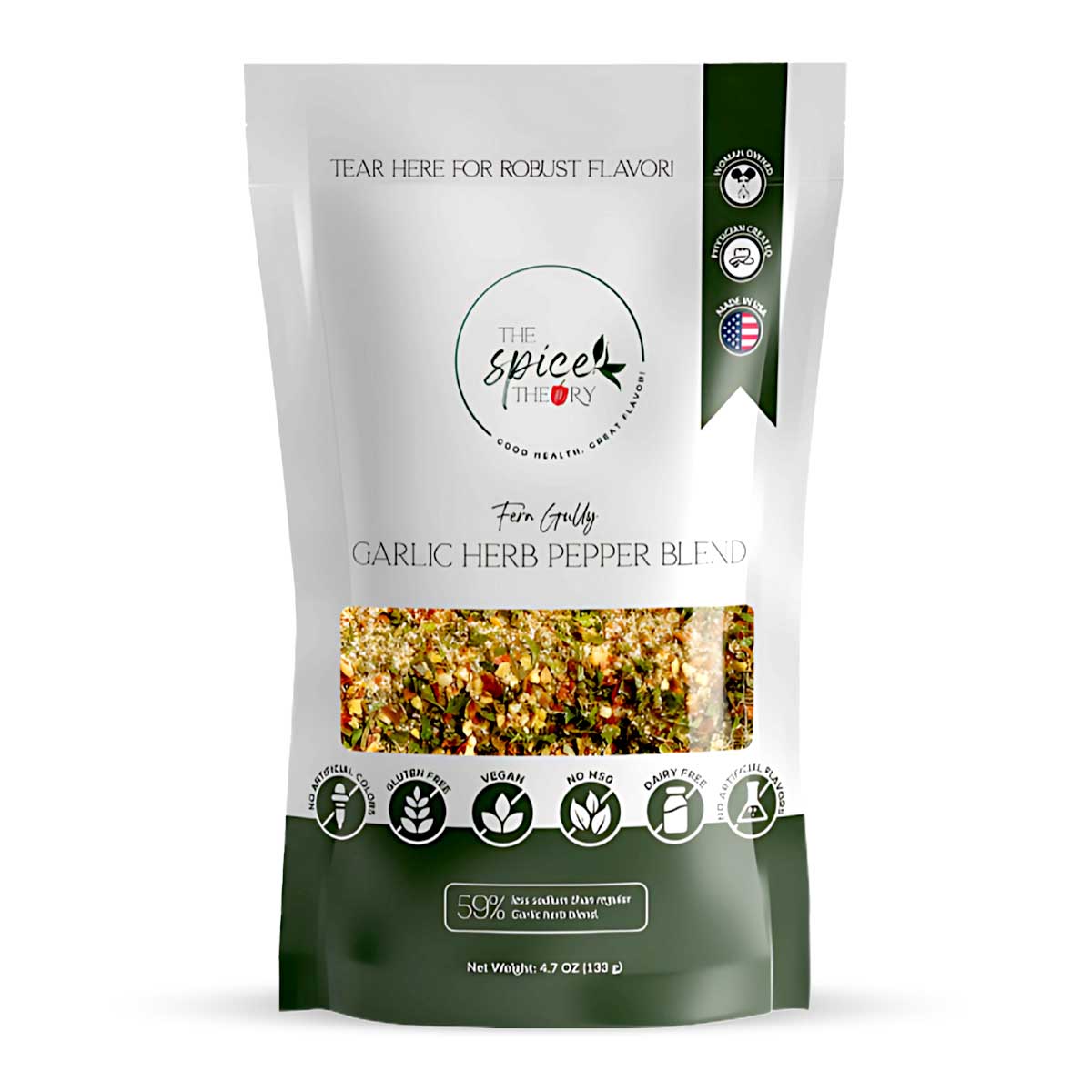 The Spice Theory Fern Gully Garlic Herb Pepper Blend, 4.7oz | Caribshopper