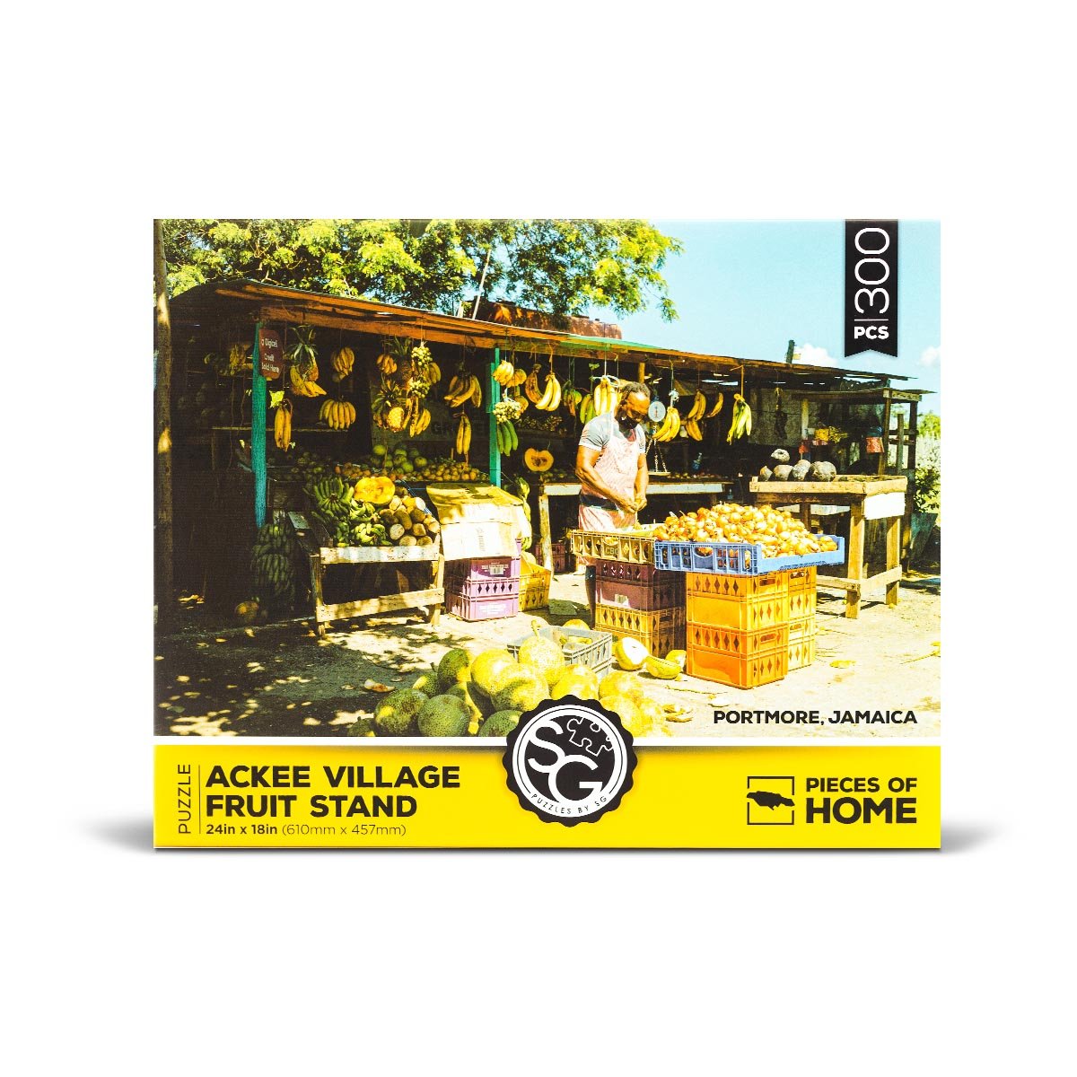 Ackee Village Fruit Stand 300pc Puzzle | Caribshopper