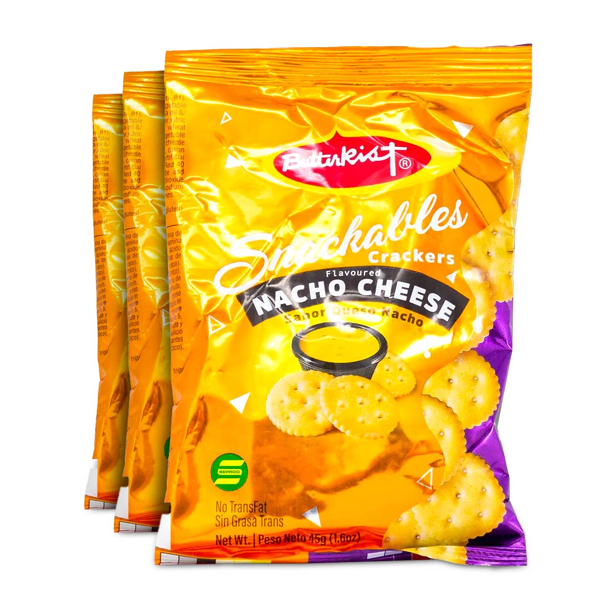 Butterkist Snackables Crackers Nacho Cheese, 1.6oz (3 Pack) | Caribshopper