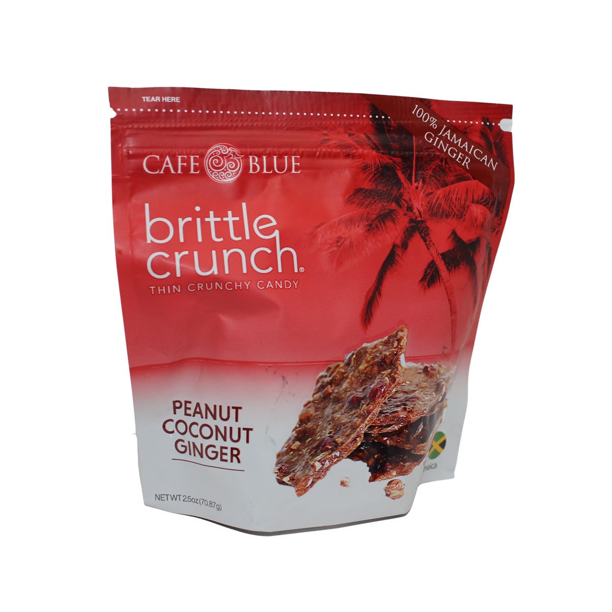 Cafe Blue Brittle Crunch Peanut Coconut Ginger, 2.5oz | Caribshopper