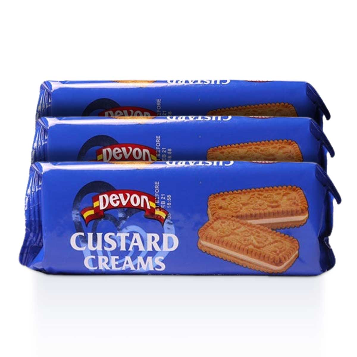 Devon Custard Cream Biscuits, 140g (3 Pack) | Caribshopper