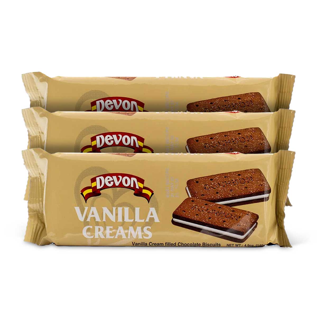 Devon Vanilla Cream Biscuits, 140g (3 Pack) | Caribshopper