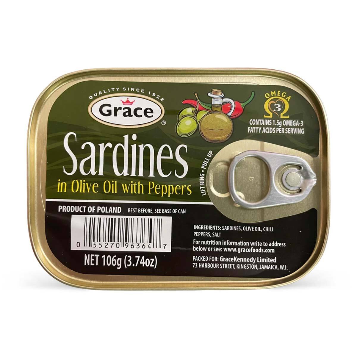 Grace Sardines in Olive Oil with Pepper, Gourmet Seafood Delight ...