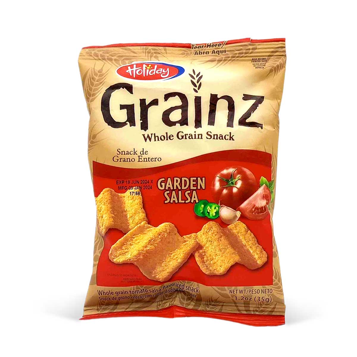 Holiday Grainz Whole Grain Snack, 35g (3 Pack) Garden Salsa Delight ...