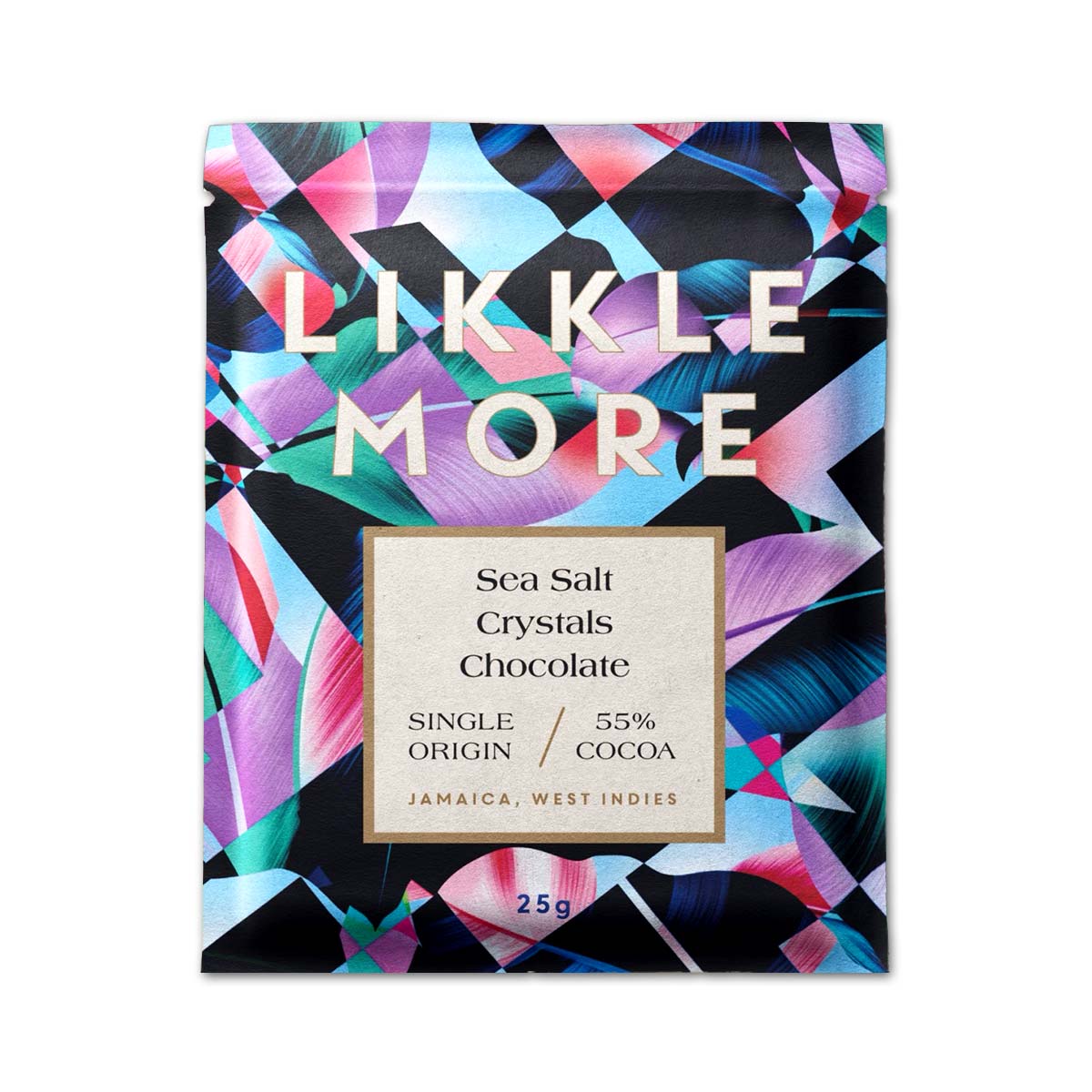 Likkle More Chocolate 50% Sea Salt Crystals Cocoa Bar, 25g | Caribshopper