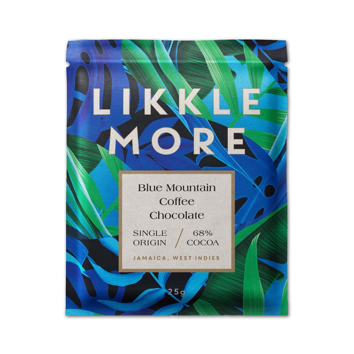 Likkle More Chocolate 68% Dark Blue Mountain Coffee Bar, 25g | Caribshopper