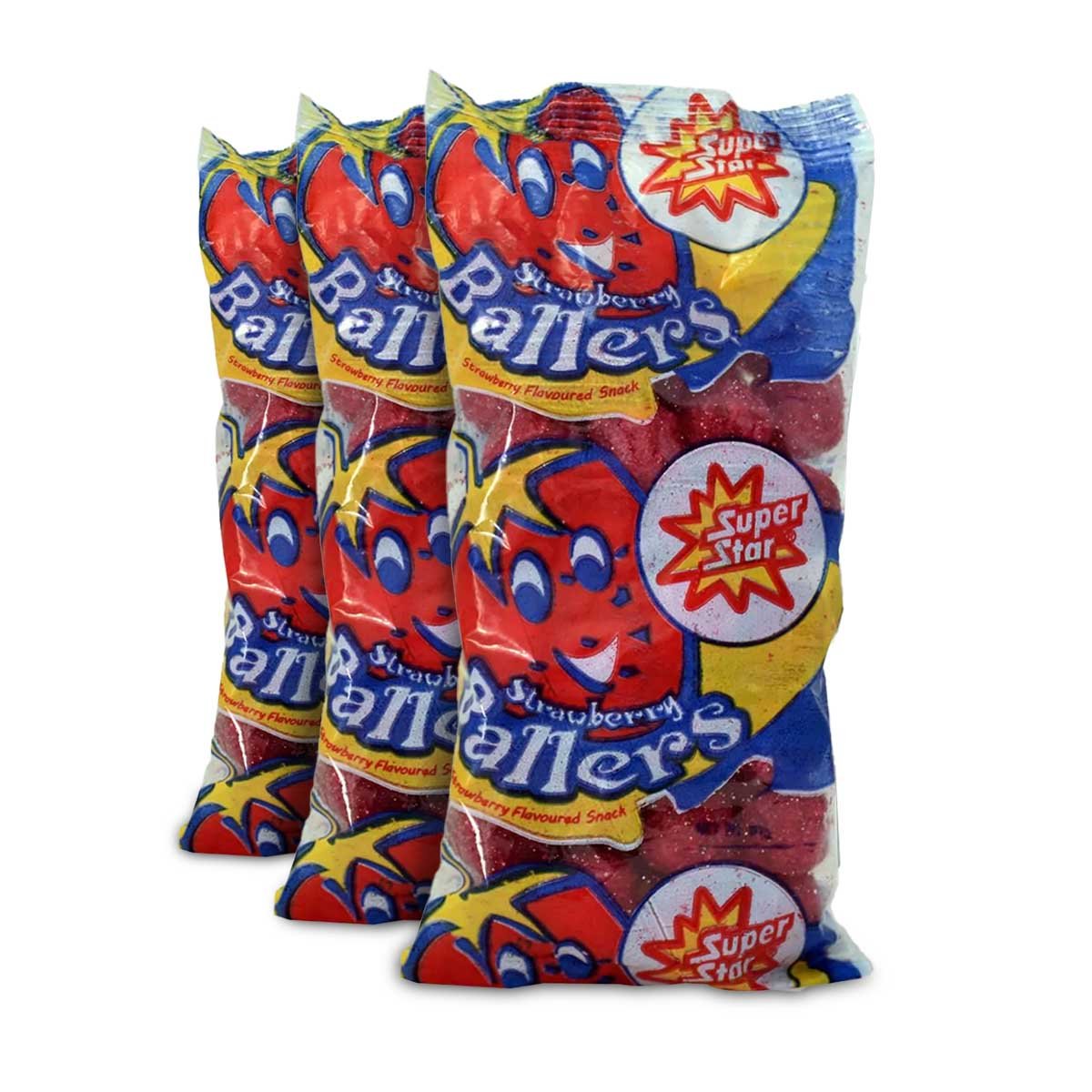 Super Star Strawberry Ballers, 30g (3 Pack) | Caribshopper